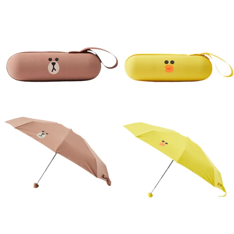 Line Friends Brown Sally Cartoon UV Umbrella Rain Resistant Sun ...