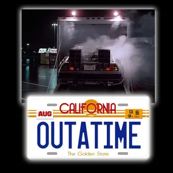 Back to The Future Replica Stamped Aluminum License Plate | Outatime ...
