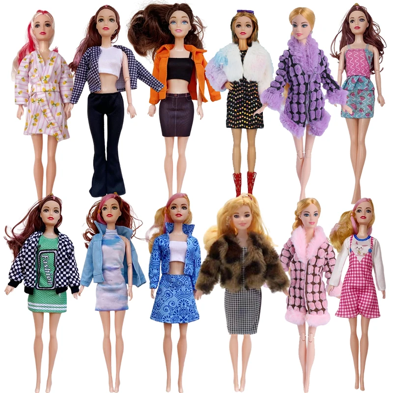 4-Sets-Pack-Doll-Clothes-Handmade-Fashion-Casual-Suit-Outfits-Coat ...