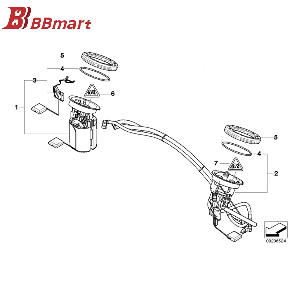 BBmart Auto Parts 1 pcs Fuel Pump For BMW E81 E87 E90 E91 OE ...
