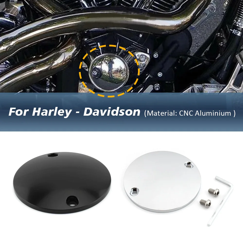 2-Hole-Motorcycle-Ignition-Timer-Cover-Dome-Points-Cover-For-Harley ...