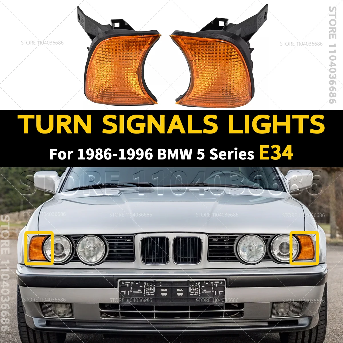 Para 1986-1996 bmw 525i 530i 535i 540i m5 (e34) luzes de sinalização de ...