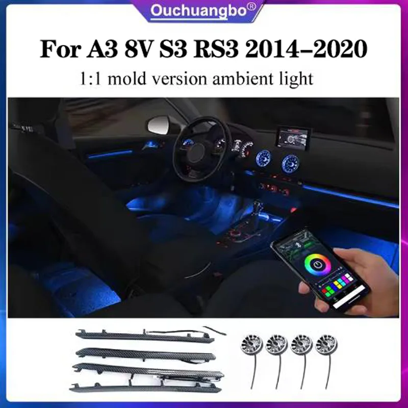 Ouchuangbo Ambient Lighting For A3 8V S3 RS3 14-20 LHD RHD dynamic ...