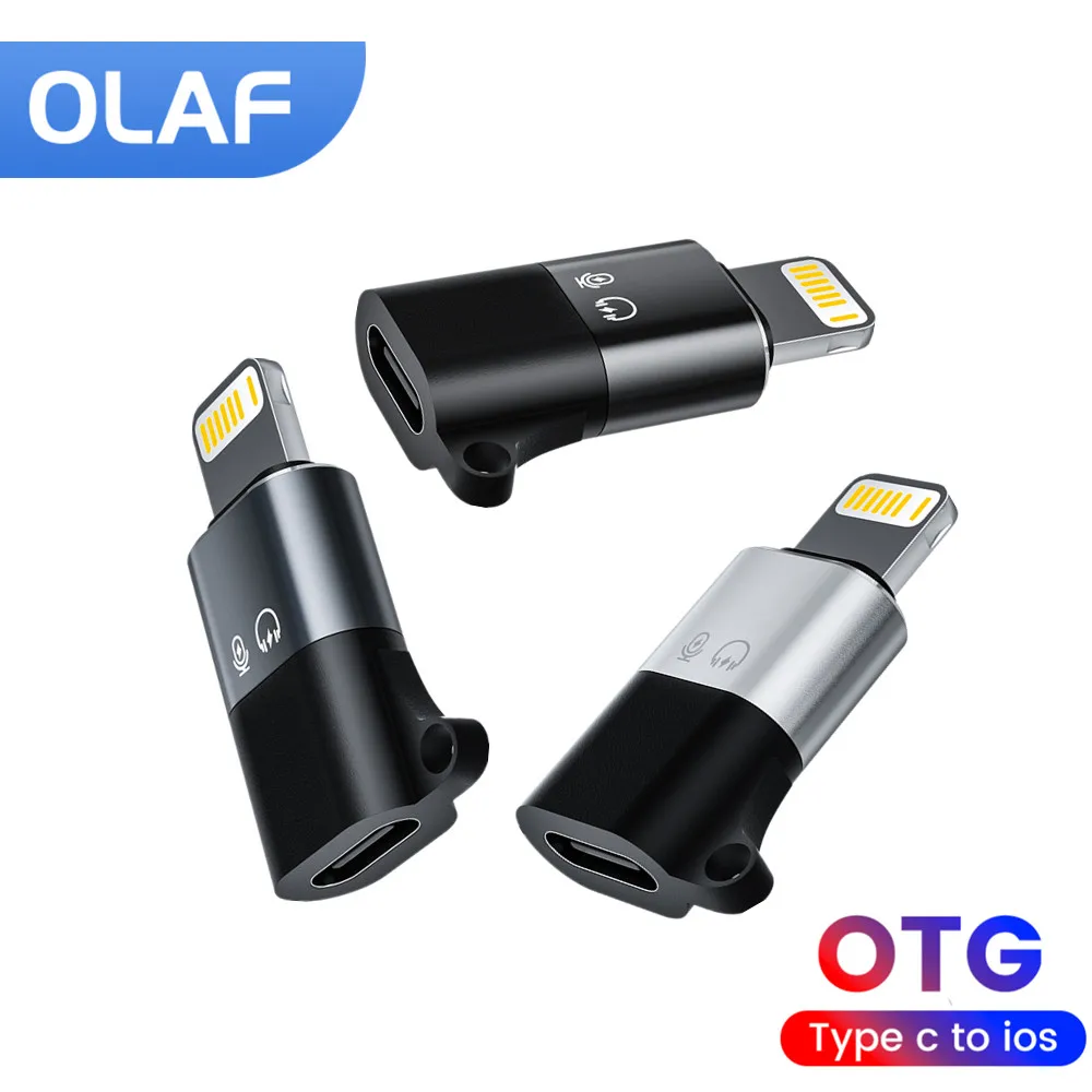 Olaf OTG Type c to Lightning Adapter for iphone Lightning Male to USB C ...