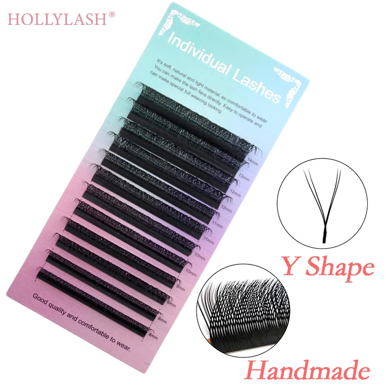HOLLYLASH-YY-Shape-Lashes-C-D-CC-DD-Curl-Eyelash-Hand-Made-Soft-Natural ...
