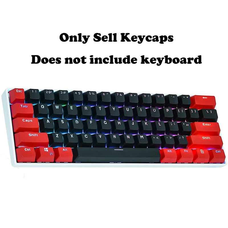 Generic 1 Set 60% Keycaps Pbt Backlit Key Caps For Mechanical Keyboard ...