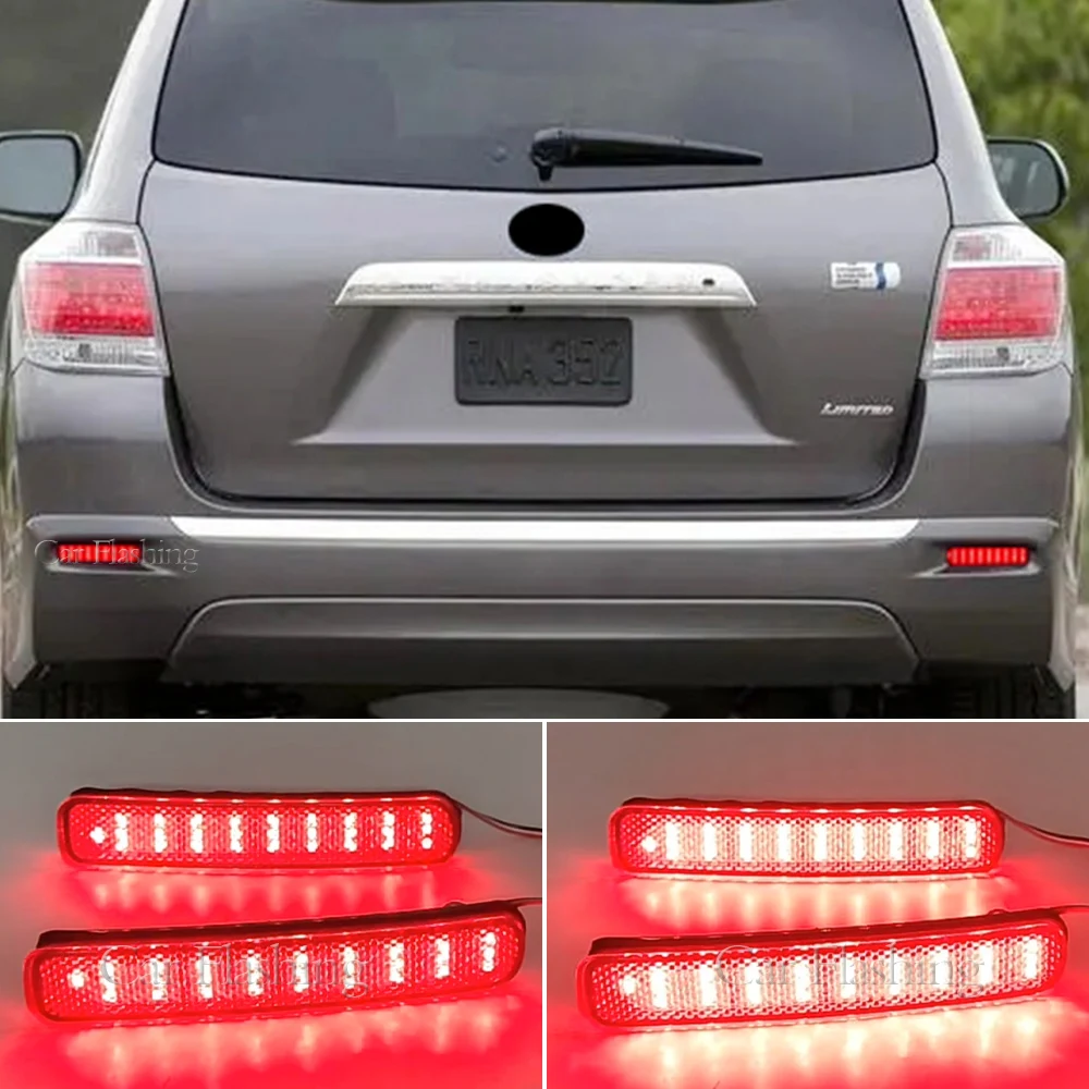 2PCS-LED-Rear-Bumper-Reflector-Brake-Light-For-Toyota-Highlander-2011 ...