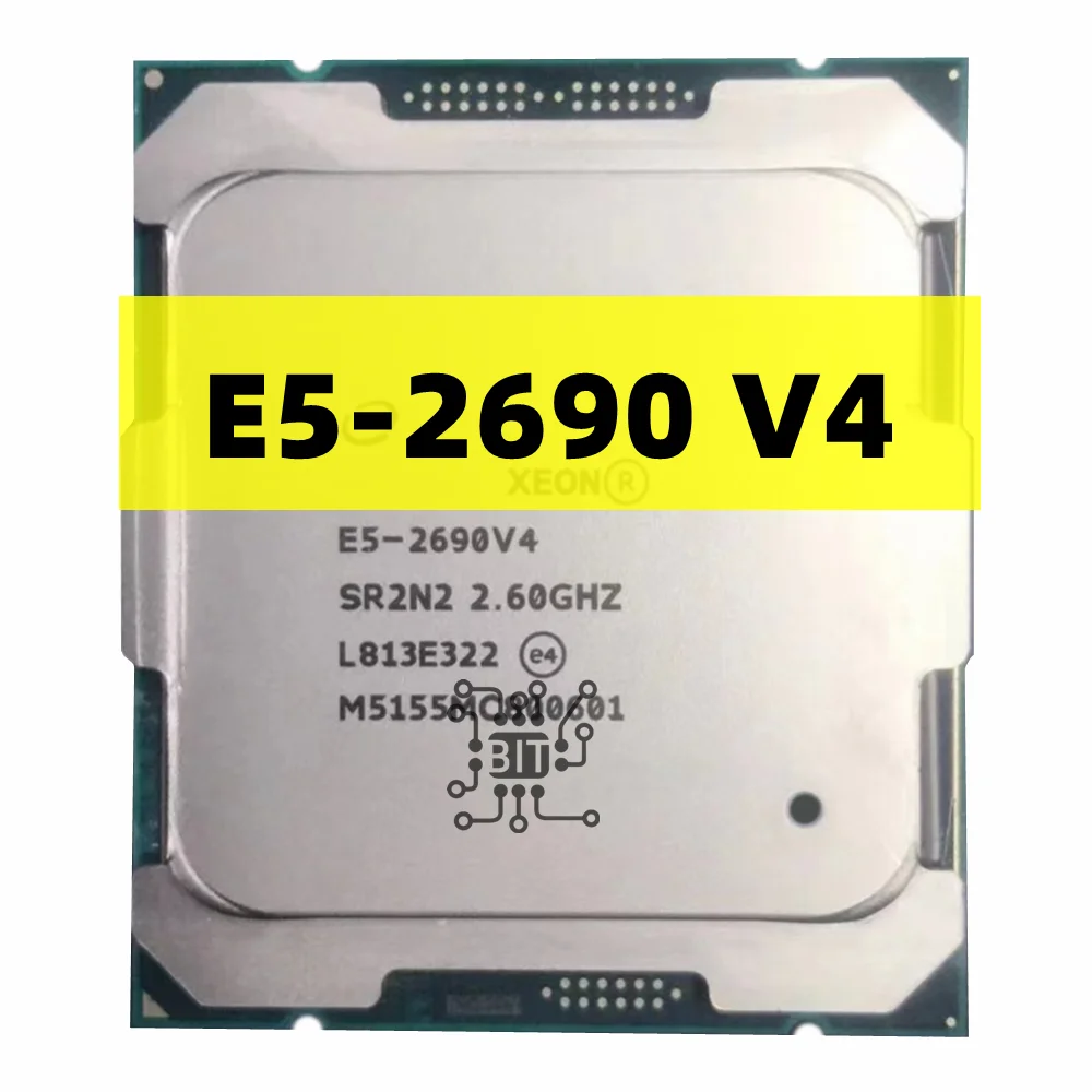 Used Xeon E5 2690 V4 processor 2.6GHz Fourteen nuclei 35M 135W 14nm LGA ...