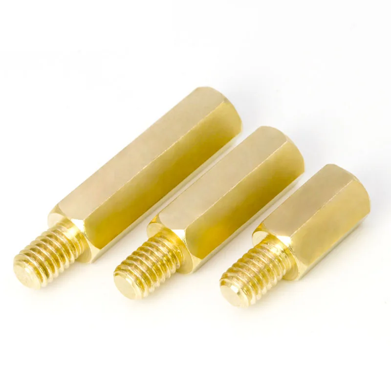 20Pcs M3 Hex Nut Spacing Screw Brass Threaded Pillar PCB Computer PC ...