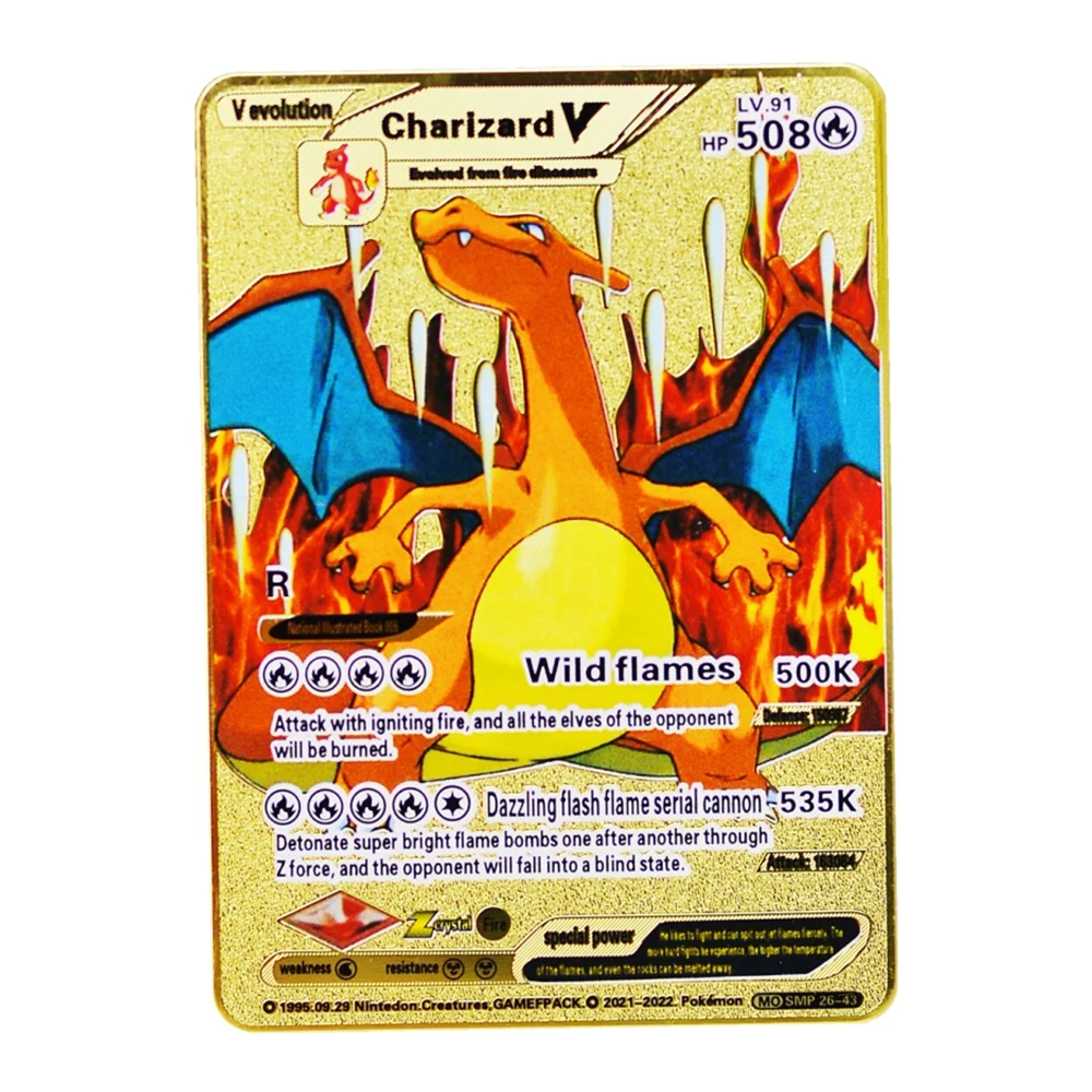 Metal Pokémon Letters Vmax Metal Card Charizard Pikachu Mewtwo Vstar ...