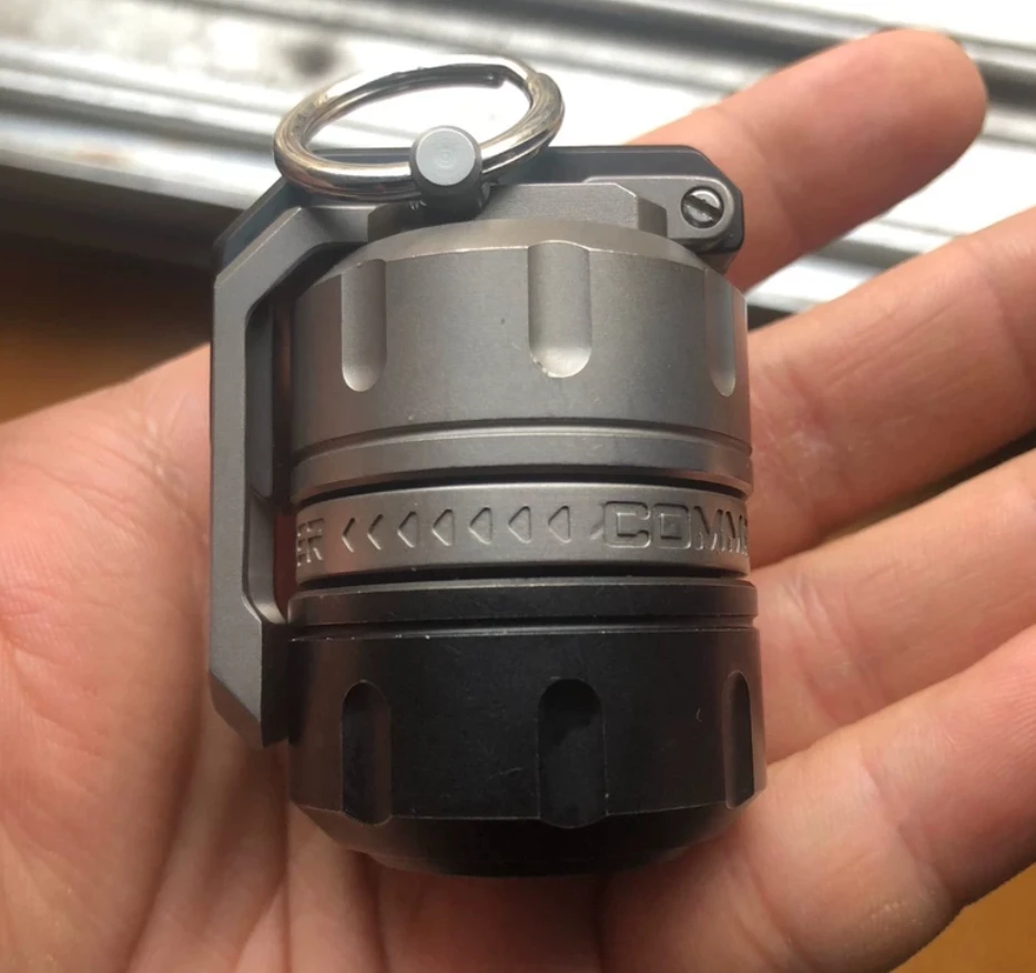 Used EDC Triangle Commander titanium alloy spinner fidget decompression toy