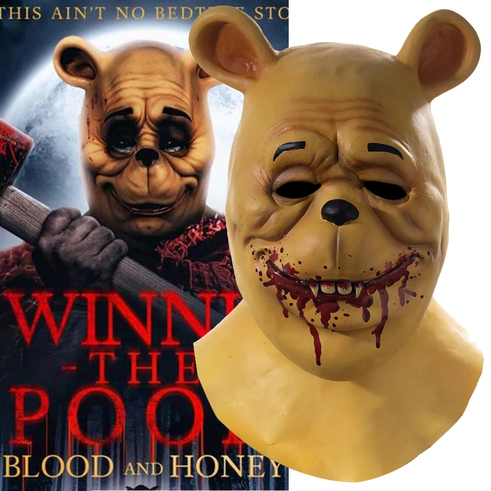 Disney Winnie The Pooh: Blood and Honey Mask Latex Cosplay Winnie Face ...