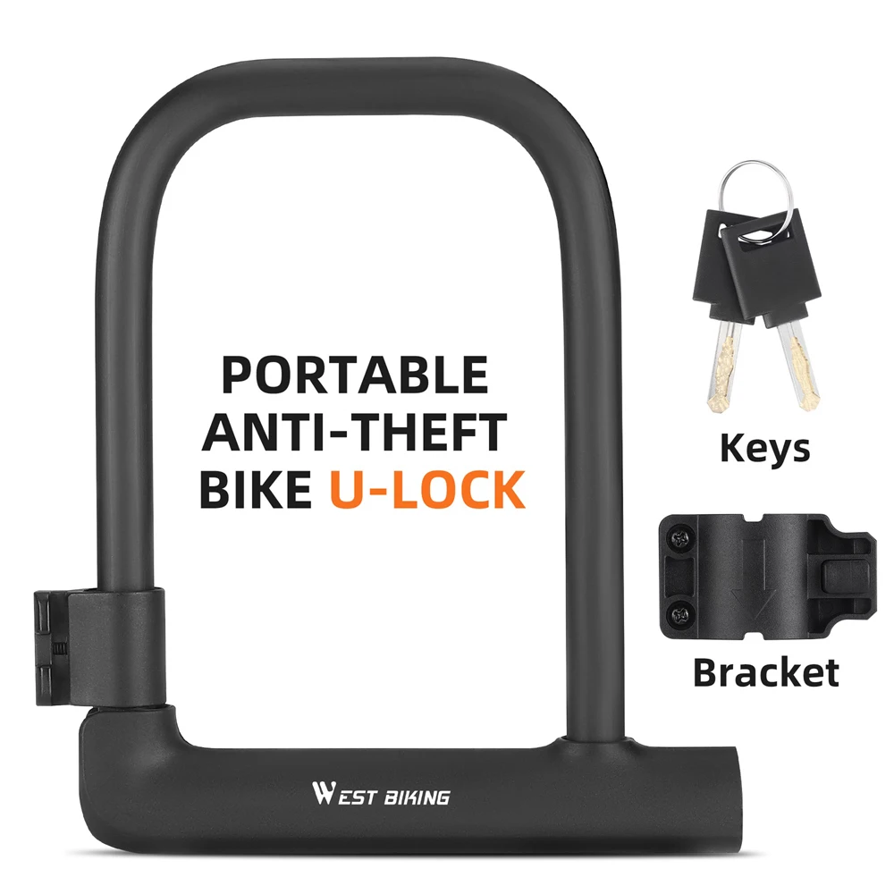 Bike-Lock-U-Lock-Heavy-Duty-Bicycle-Motorcycle-Anti-Theft-Lock-with-2 ...