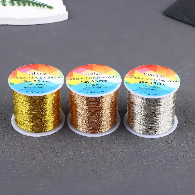 100m/328ft Fadeless Copper Clad Steel Wire Bendable Metal Sculpting ...