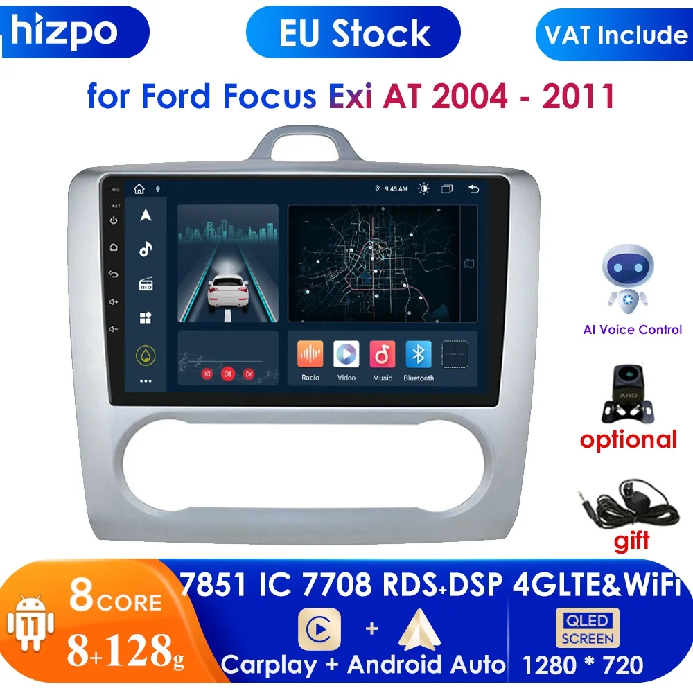 8g+128g 2 Din 9 Inch Car Android Gps Navigation Radio Multimedia Player ...