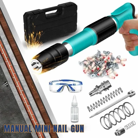 Manual Mini Steel Nail Gun 5 Gears Power Adjustable Wall Nail Guns ...