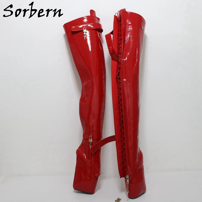 Sorbern Custom Wide Crotch Thigh High Boots Women Over The Knee ...