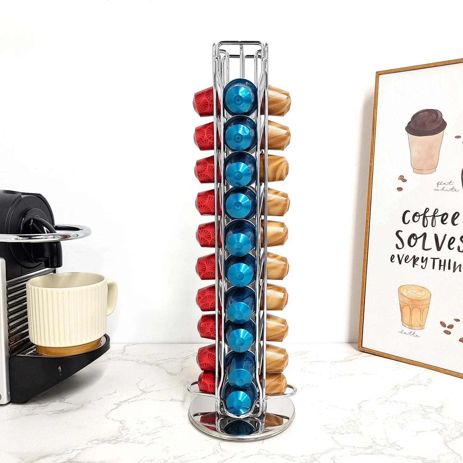 40PCS-Nespresso-Capsule-Pod-Holder-Stand-Rack-Display-Coffee-Capsules ...
