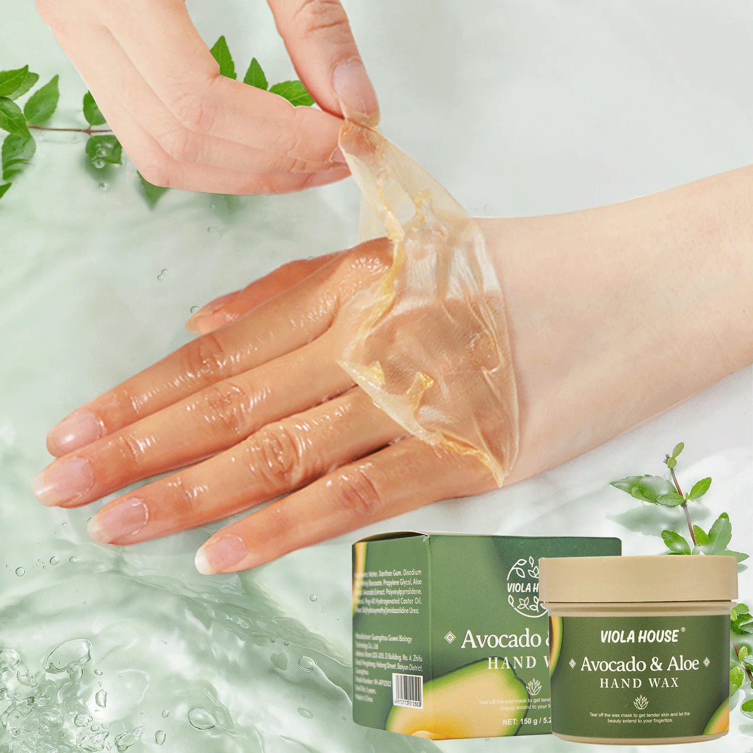Hands-Care-Aloe-vera-Avocado-Honey-Moisturizing-Peel-Off-Hand-Wax-Mask ...