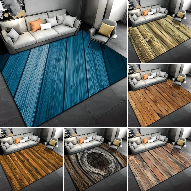 Vintage-Wood-Grain-Carpet-for-Living-Room-Decoration-Sofa-Coffee-Table ...
