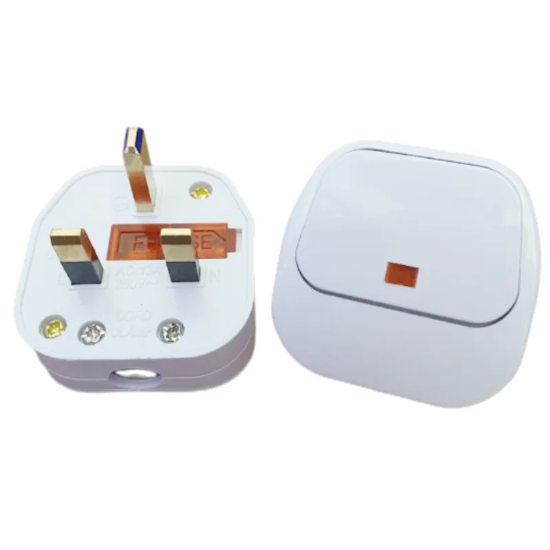 13A 250V British standard 3pins detachable wiring plug with fuse ...