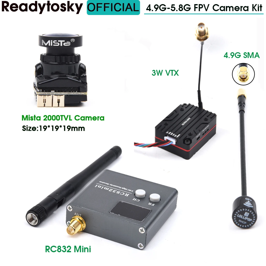 FPV-Kit-Combo-System-Mista-2000TVL-Camera-4-9G-5-8G-3W-3000MW-56CH-VTX ...
