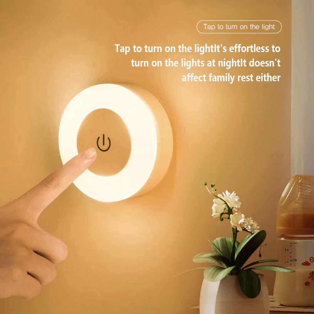 Wireless-LED-Night-Light-Rechargeable-Touch-Light-With-Magnetic ...