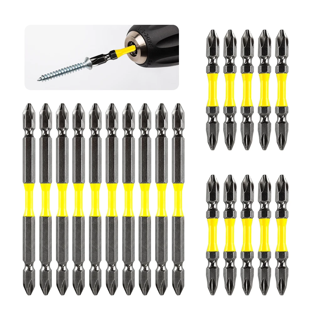 10Pcs-Double-End-Screwdriver-Bits-Cross-Head-Drill-Bit-S2-High-Alloy ...