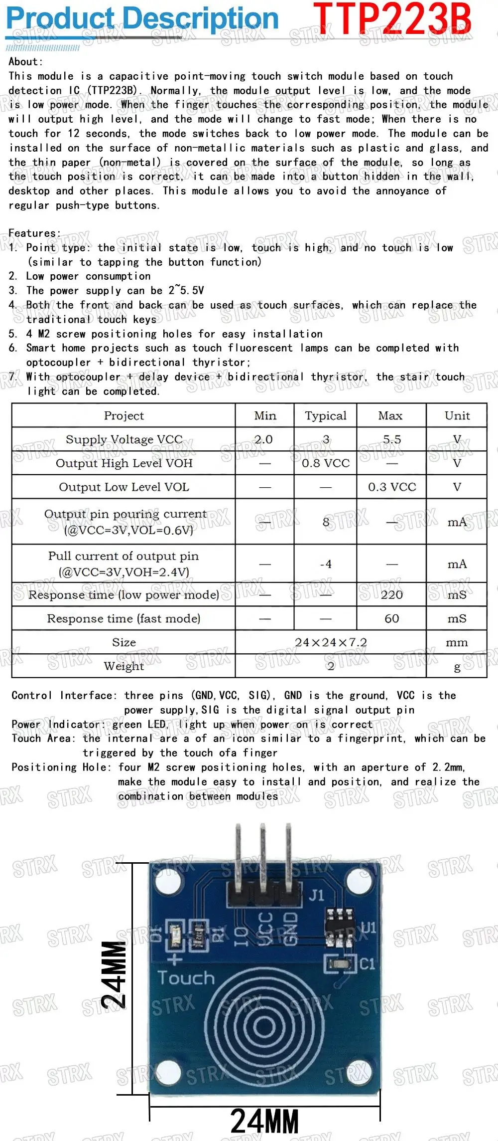 Сенсорный датчик TTP223/TTP224/TTP226/TTP229 Si Tai&SH | AliExpress