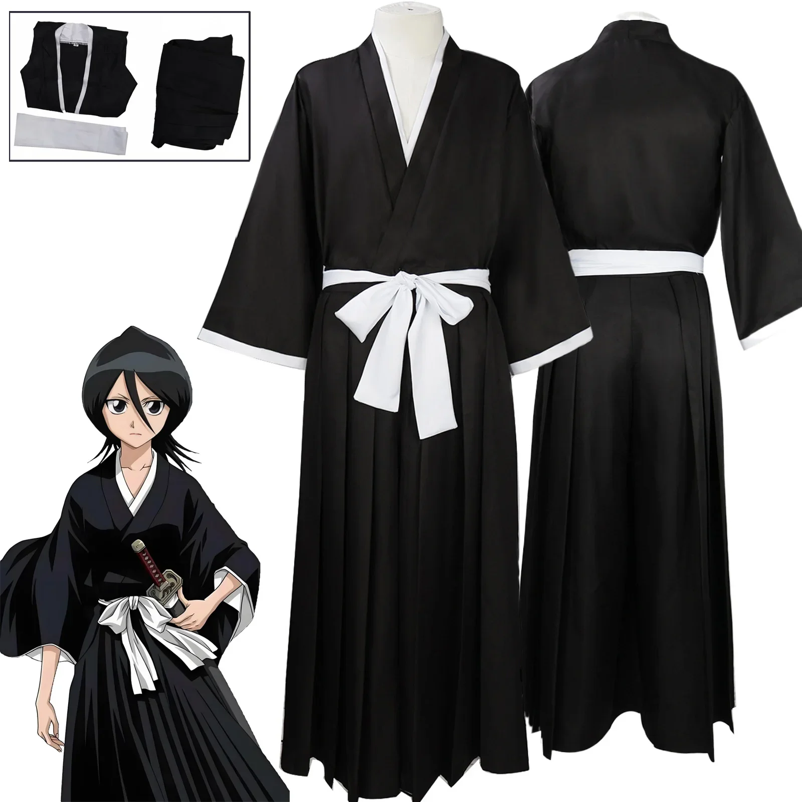 Anime Bleach Cosplay Costume Kuchiki Rukiakimono Suits Die Pa Soul ...
