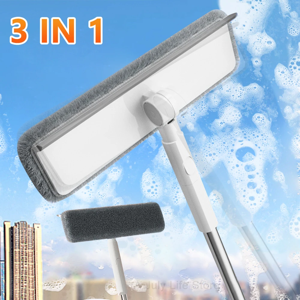 3-In-1-Telescopic-Window-Glass-Cleaner-Wiper-Long-Handle-Double-Side ...