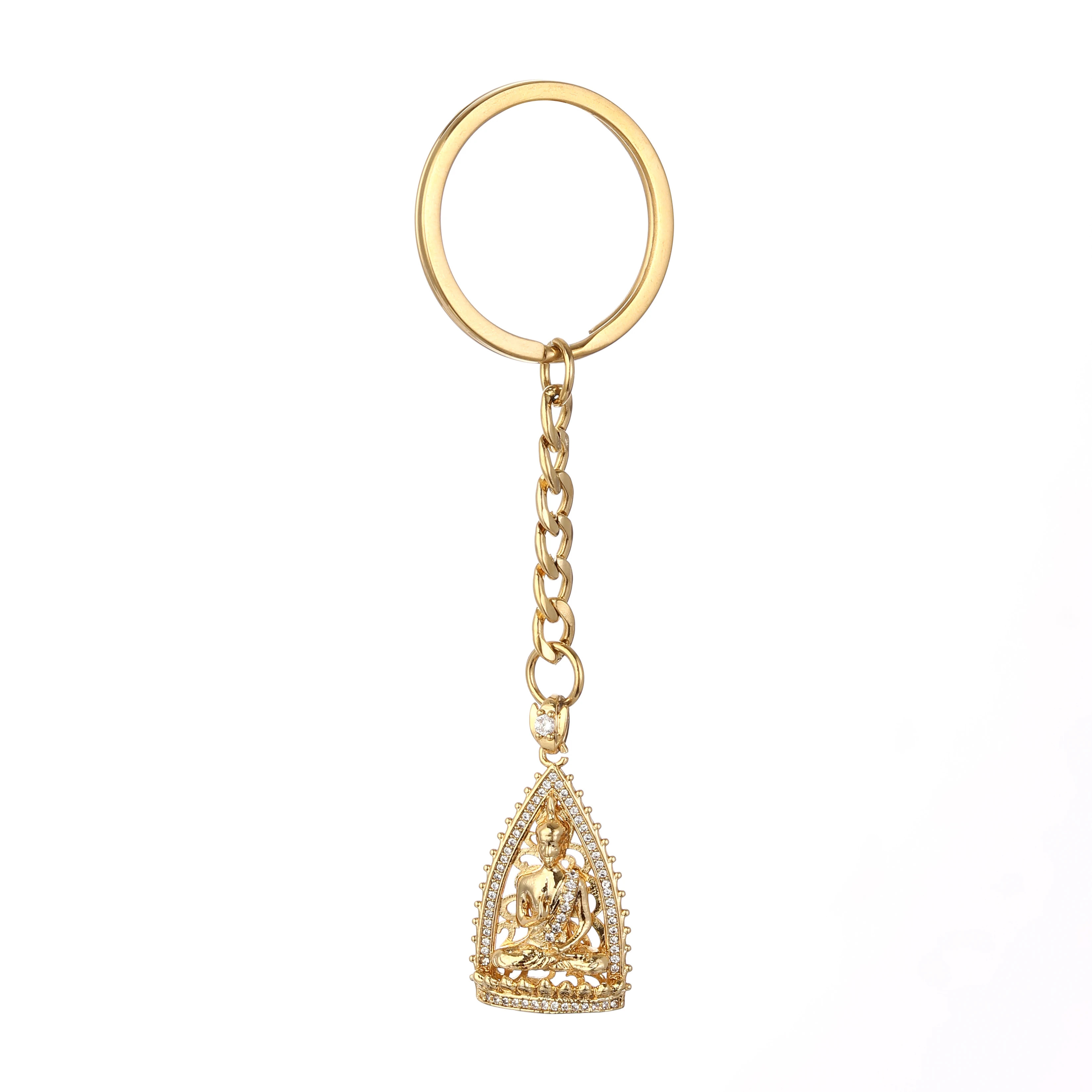 Cambodian-Garden-Buddha-Buddhism-Pendant-Keychain-With-Cubic-Zirconia ...