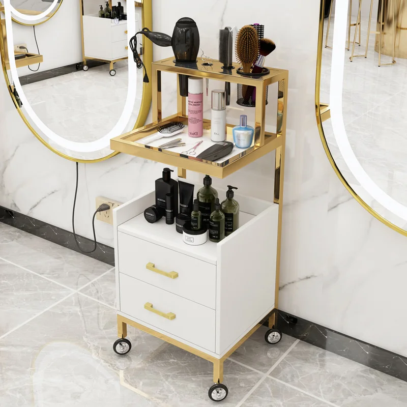 Light-Luxury-Hair-Salon-Organizer-Cart-Multilayer-Storage-Rack-with ...