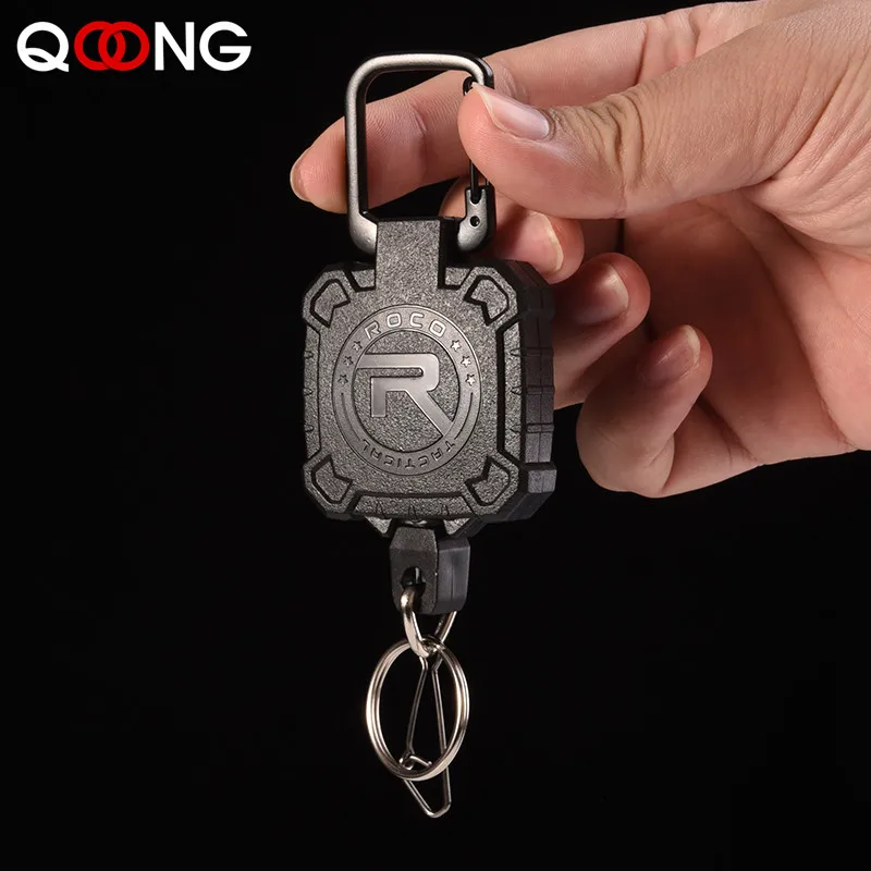 Functional High Rebound Multi-purpose Telescopic Gun Rope Key Chain ...