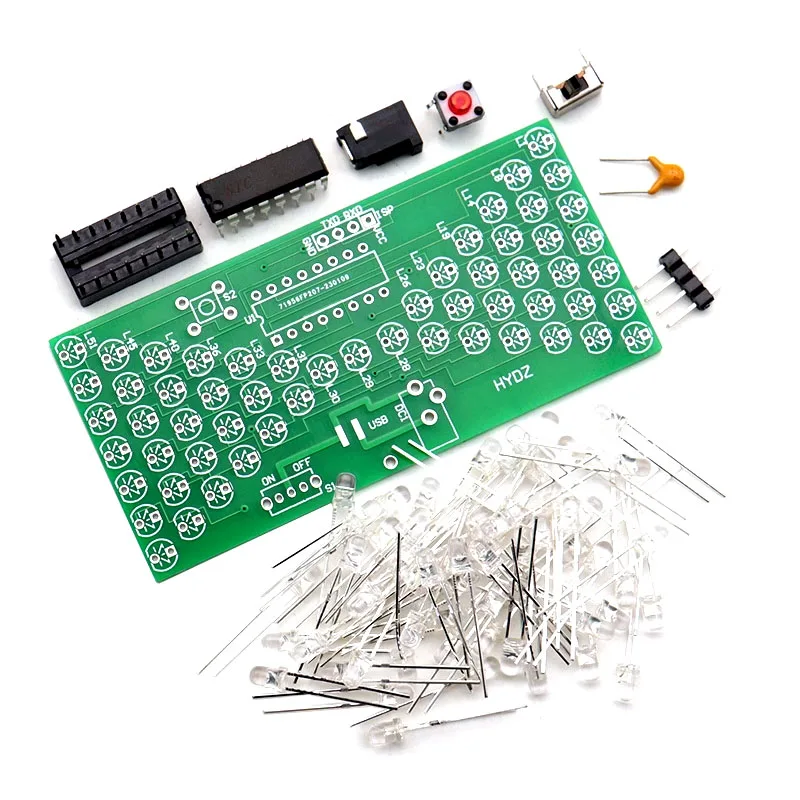 LED Hourglass Learning Kit - STC Microcontroller DIY Soldering Project ...