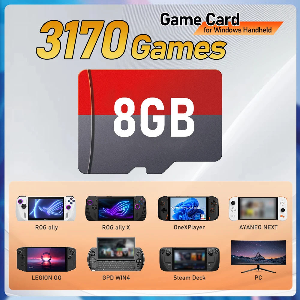 Retrobat Game Card with 3170 Games for ROG Ally/LEGION GO/AYANEO ...