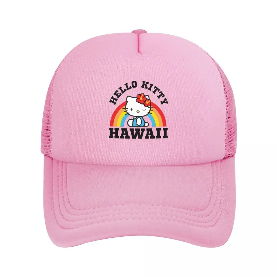 trucker hat hello kitty baseball hat Fender Hello Kitty Logo Hat Sky Music