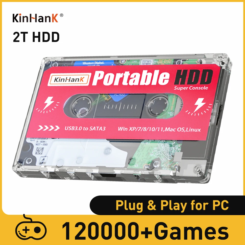 Kinhank Super Console X Batocera 33 500G 2T Hard Drive Disk 110000+ Retro Video Games For PS3 ...