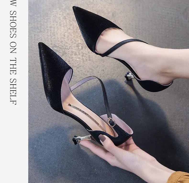 Chaussures à talons hauts et fins en satin pour femmes et filles ...