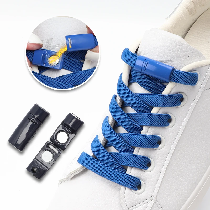 1-Pair-No-tie-Shoelaces-Magnetic-Buckle-Elastic-Shoe-Laces-For-Kids-and ...
