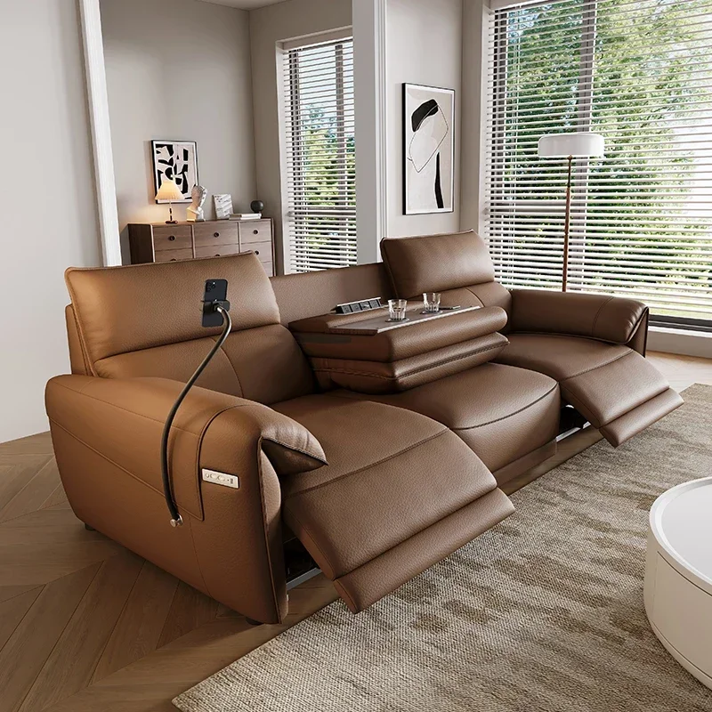 Divani da soggiorno di lusso in pelle Divano italiano di design moderno ...