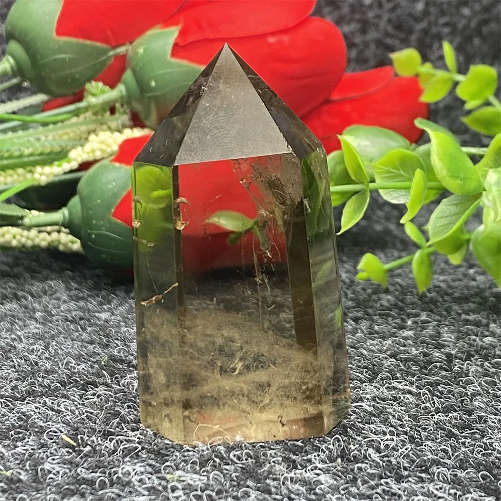 1-Piece-Of-Natural-Smoky-Stone-Crystal-Hexagonal-Obelisk-Healing-Reiki ...