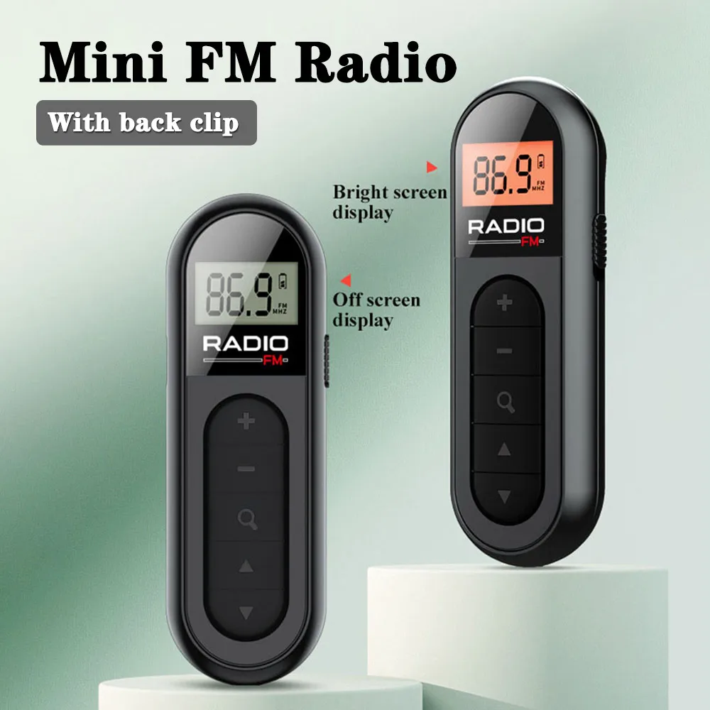 Mini Clip de Radio FM de bolsillo portátil, Radio pequeña con ...
