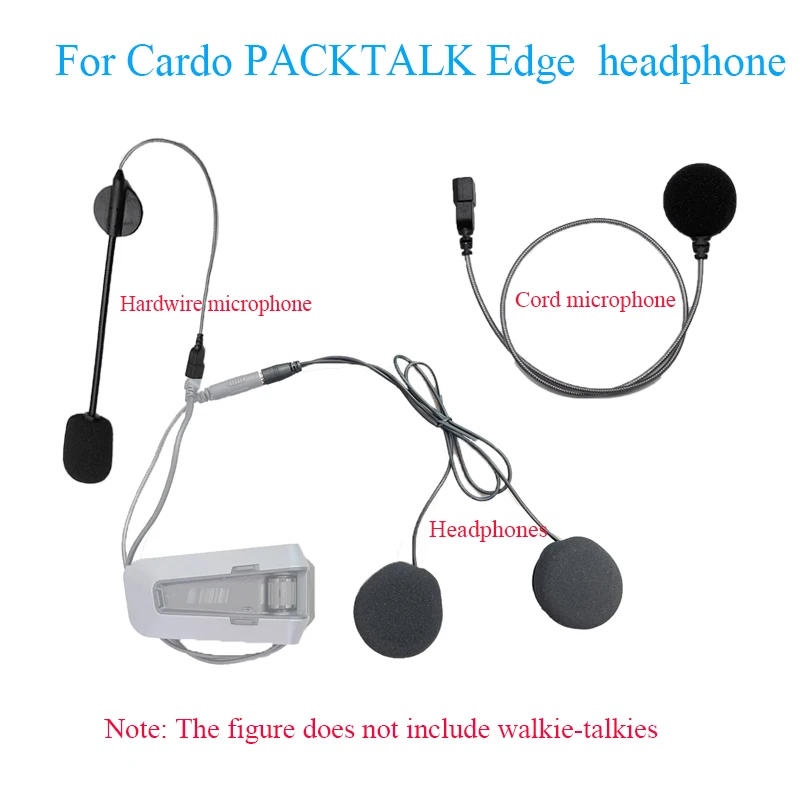 For-Cardo-PACKTALK-Edge-Motorcycle-Bluetooth-intercom-headphoneHardwire ...