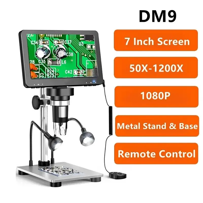 7-Inch-1080P-LCD-Digital-Microscope-50X-1200X-Soldering-Electronics ...