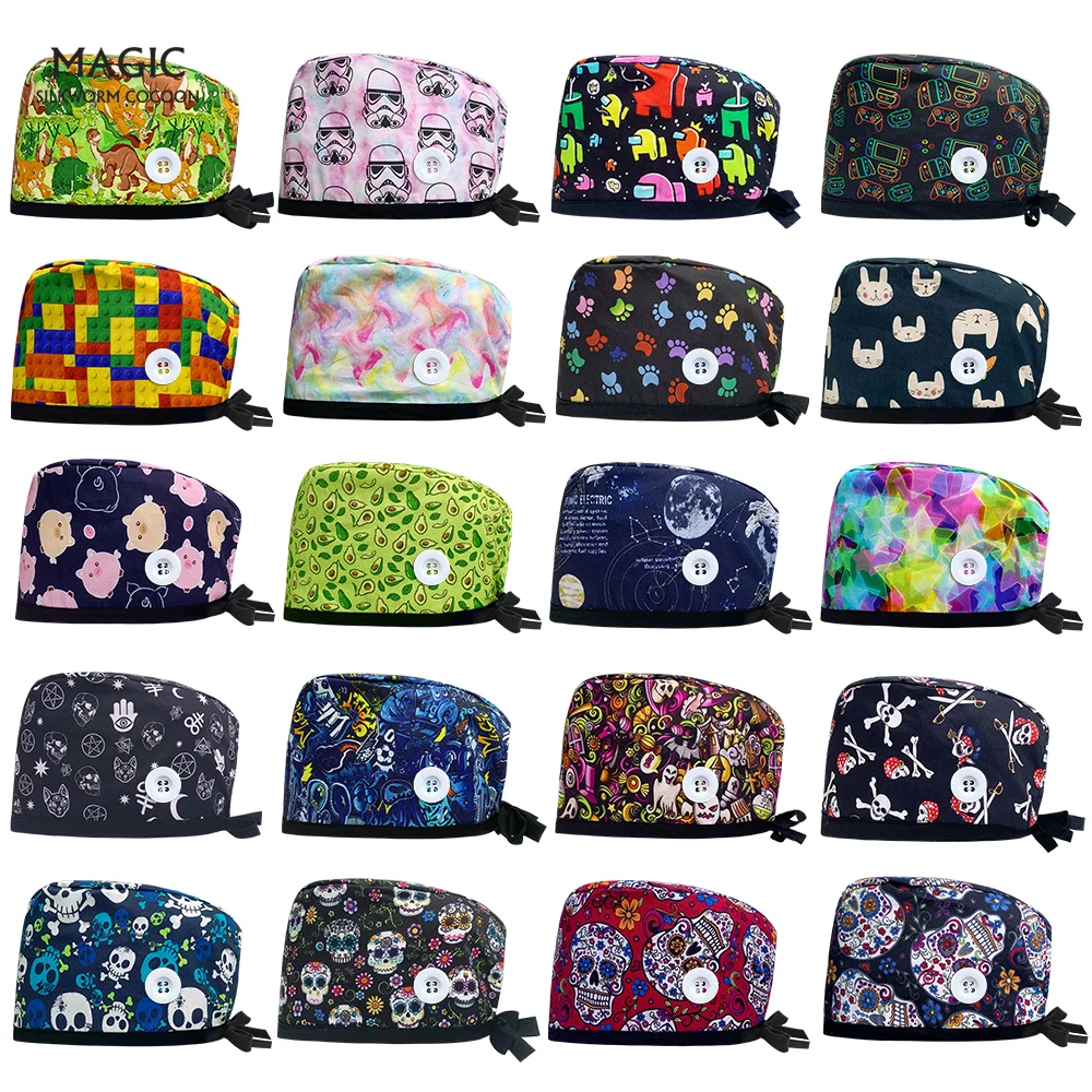 Gorro-quir-rgico-con-estampado-de-dibujos-animados-para-mujer-gorro ...