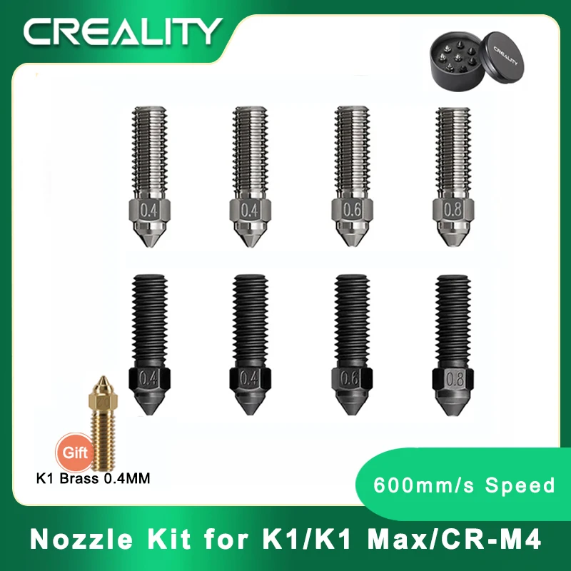 Creality-K1-Nozzle-Kit-Copper-Alloy-Hardened-Steel-Nozzles-Support-600mm-s-High-speed-Printing ...