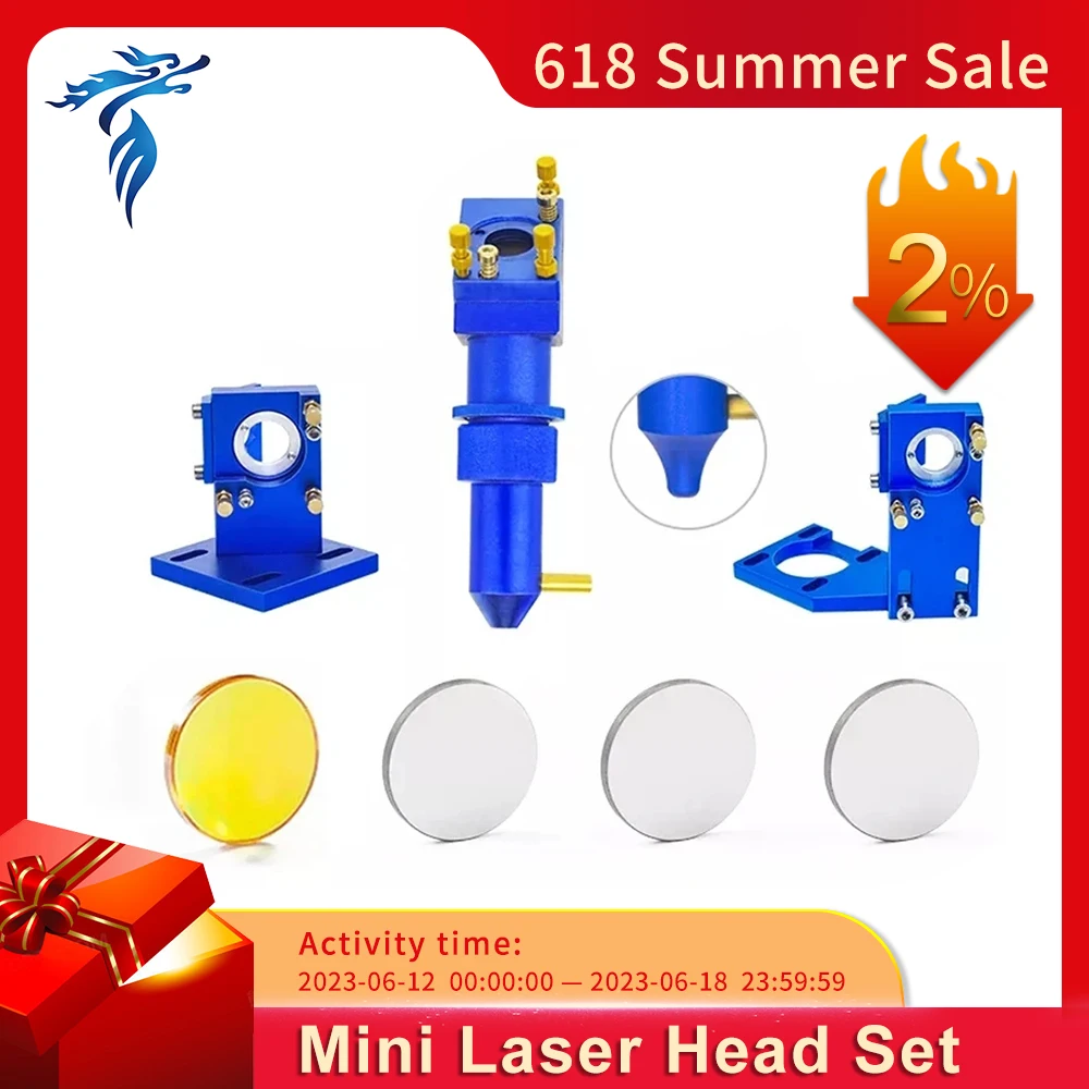 K40 Co2 Laser Head Set Lente Diâmetro 12/18/20mm FL.50.8mm Espelhos ...