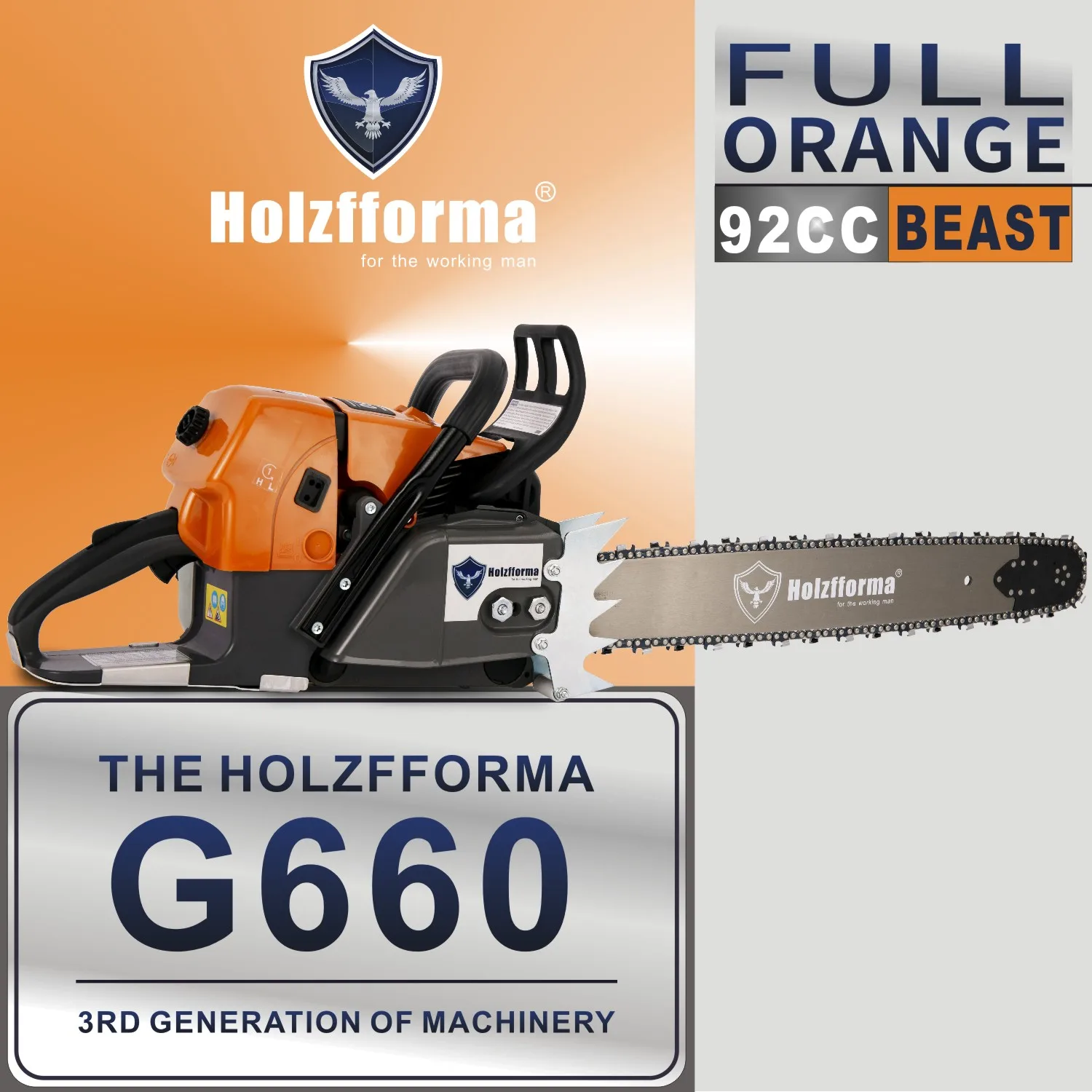 Farmertec 92cc holzfforma®チェーンソーチェーンg660,チェーンなし,バーなし,高品質の部品,ms660 066