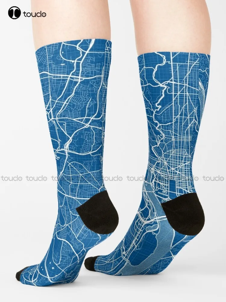 Washington D.C. City Map Of The United States Blueprint Socks Boot ...